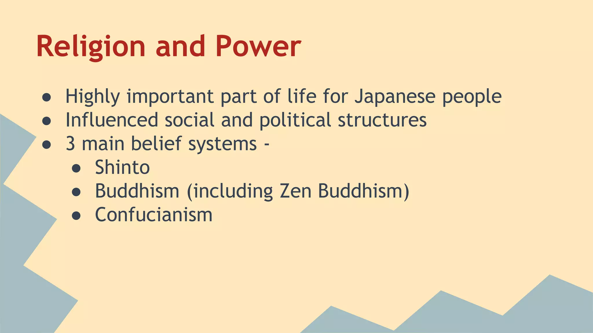 Religions in Feudal Japan. | PPTX
