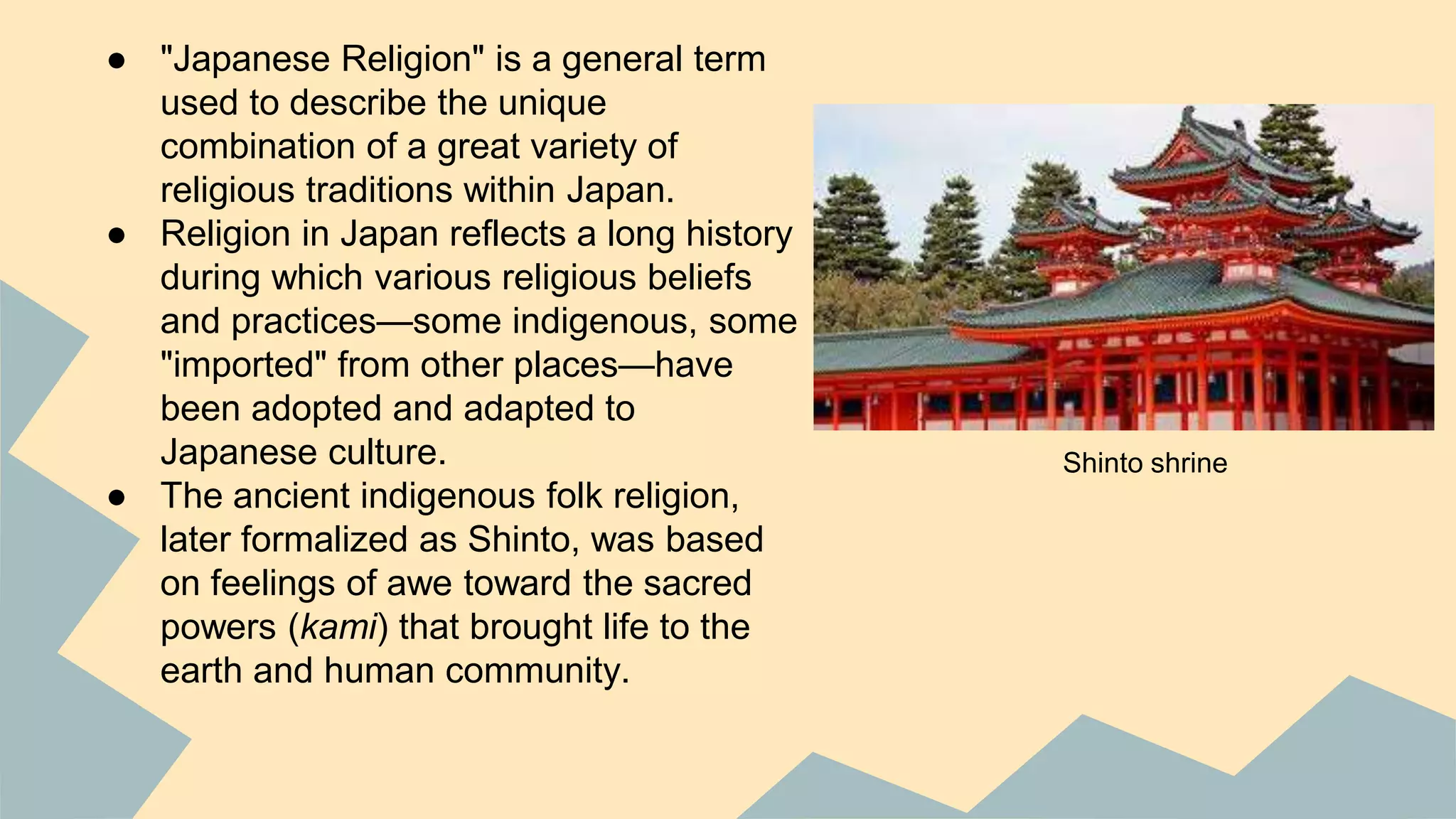 Religions in Feudal Japan. | PPTX