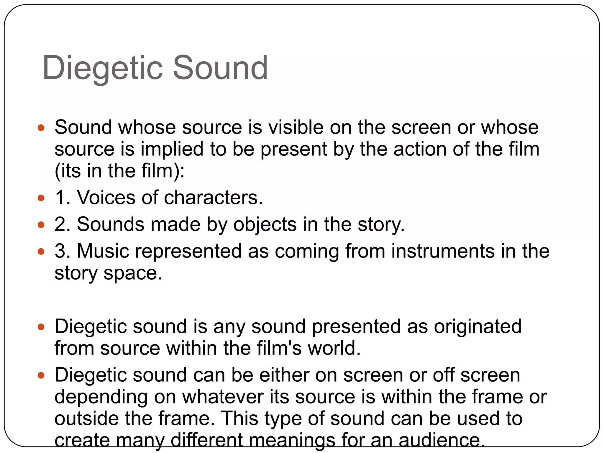 Lesson 2 sound in film and tv | PPTX | Soundtracks, TV and Showtunes ...
