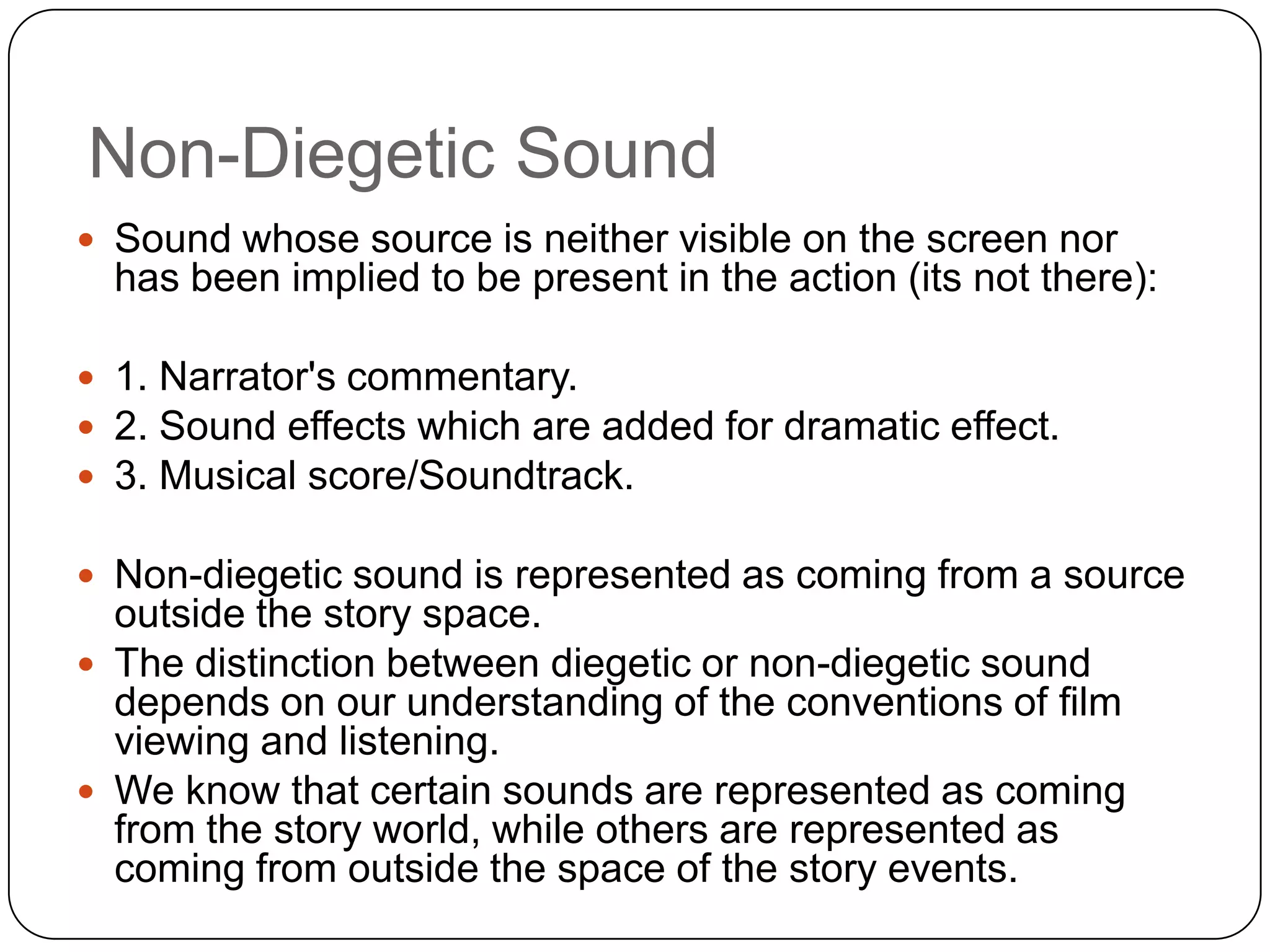 Lesson 2 sound in film and tv | PPTX | Soundtracks, TV and Showtunes ...
