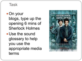 Lesson 2 sound in film and tv | PPTX | Soundtracks, TV and Showtunes ...