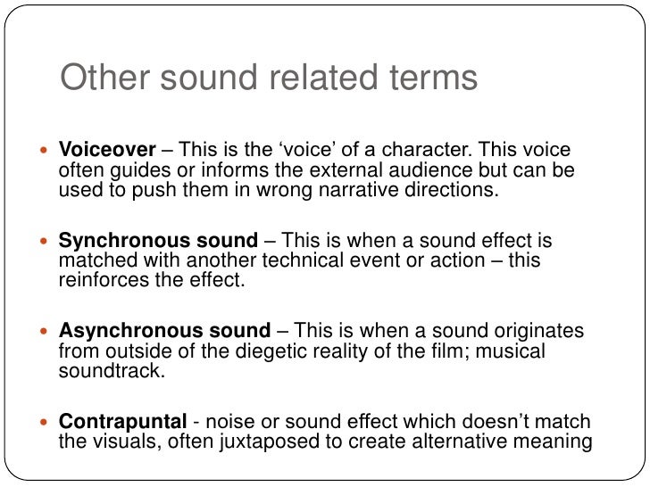 Lesson 2 sound in film and tv