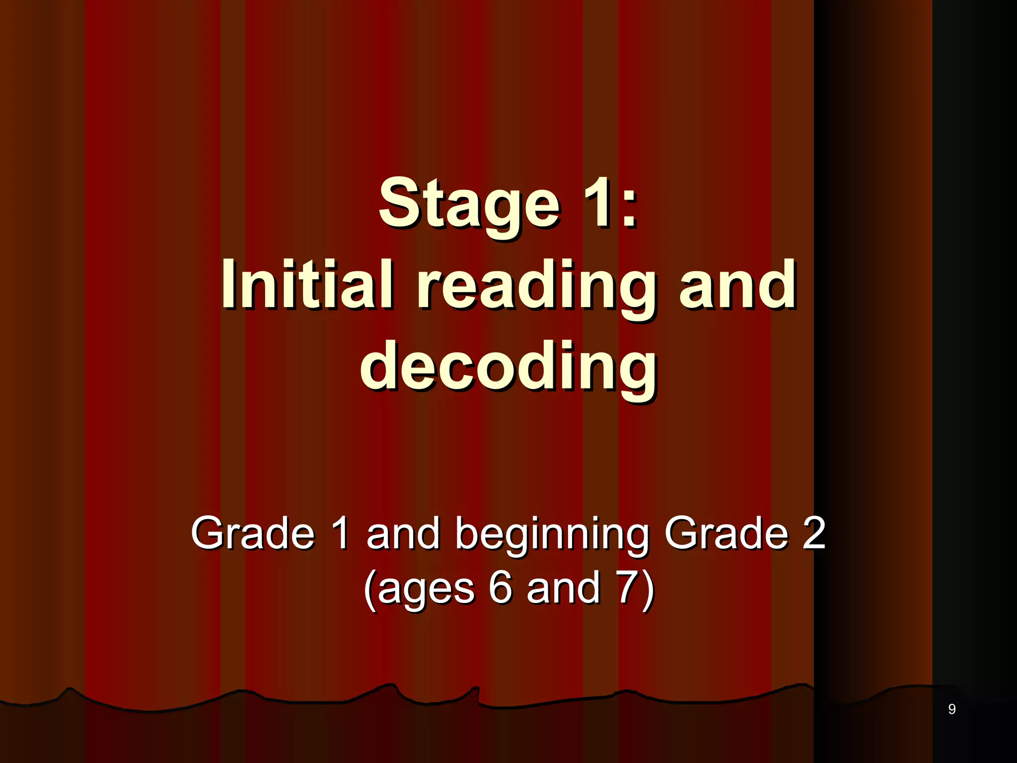 Stages of Reading Development | PPT