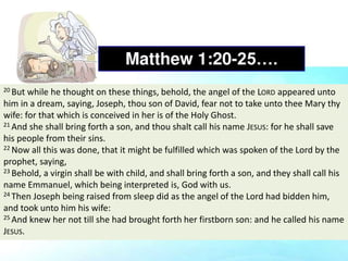 Lesson 2; The Birth of King Jesus (Matthew 1;18-25) | PPTX