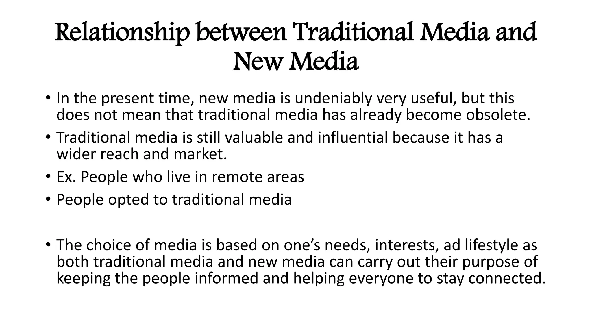 The Evolution of Traditional Media to New Media | PPTX