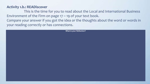 Lesson 2 The Local and International Business Environment of the Firm ...