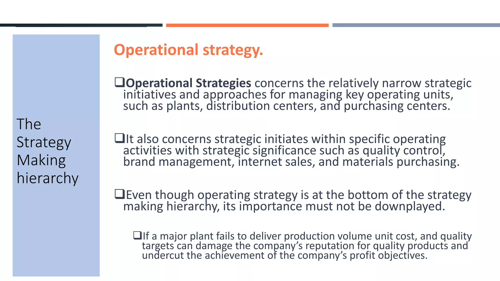 Lesson 2 the strategy making hierarchy | PPTX