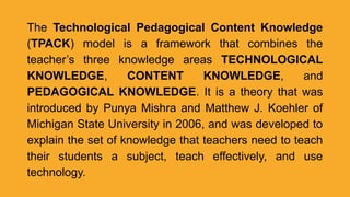 TPACK as a Framework for Technology - Driven Teaching and Learning | PPTX