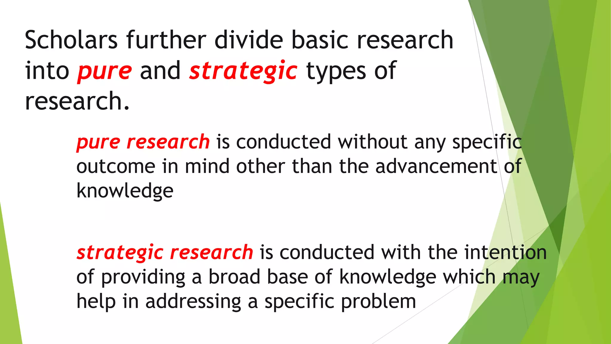 Types of Research | PDF