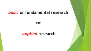 Types of Research | PDF