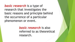Types of Research | PDF