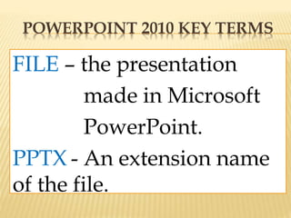 Lesson 2 understand the powerpoint environment | PPTX