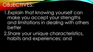 Lesson 2 Unique Characteristics , Habits, and Experiences.pptx