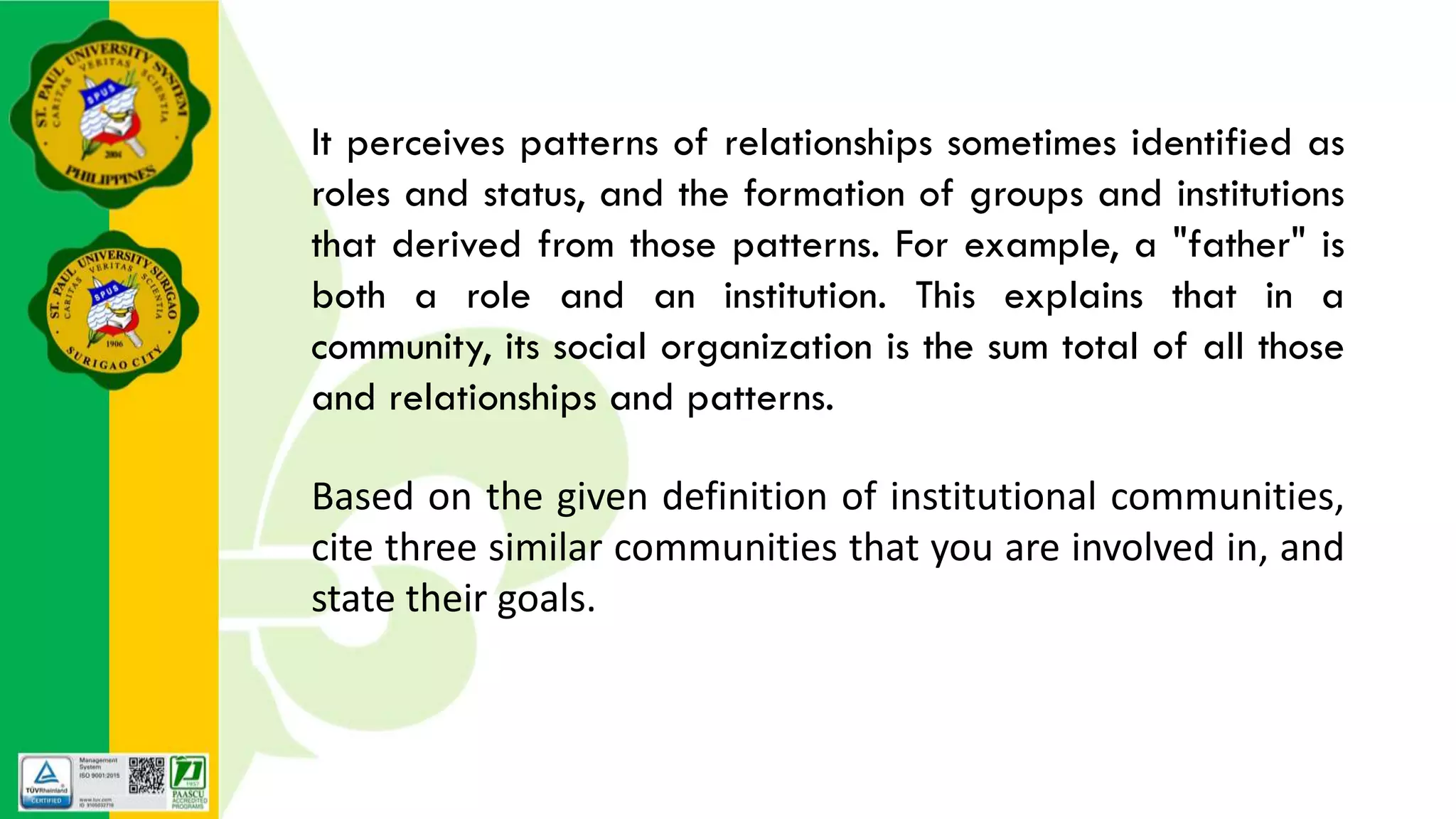 Various Perspectives in Community | PPTX