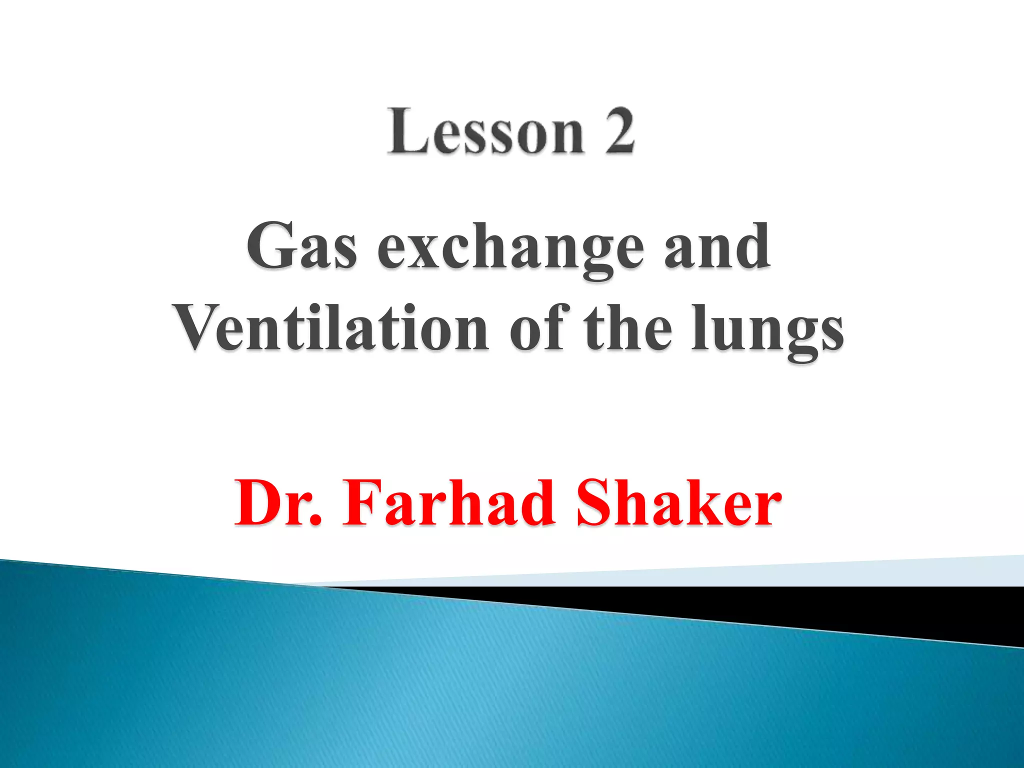 Lesson 2 ventilation and gas exchange | PPTX