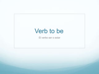 Lesson 2 verb to be | PPTX