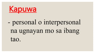 Ugnayan ng bawat isa sa lipunan week 2 lesson 1 | PPTX