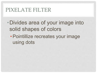 Working with Filters | PPTX