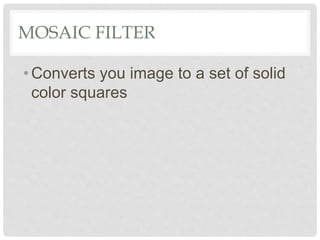 Working with Filters | PPTX