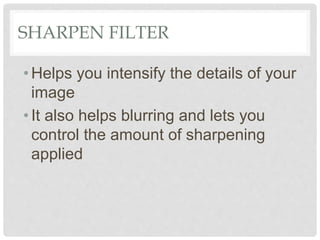 Working with Filters | PPTX