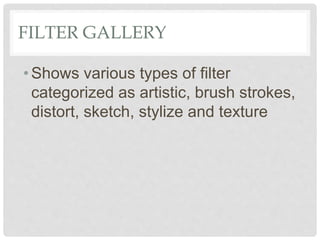 Working with Filters | PPTX