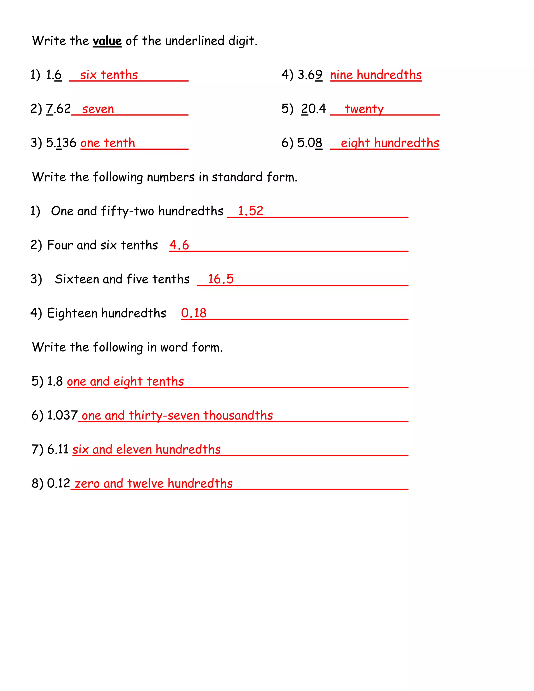 Lesson 3 0 writing & reading decimals | DOCX