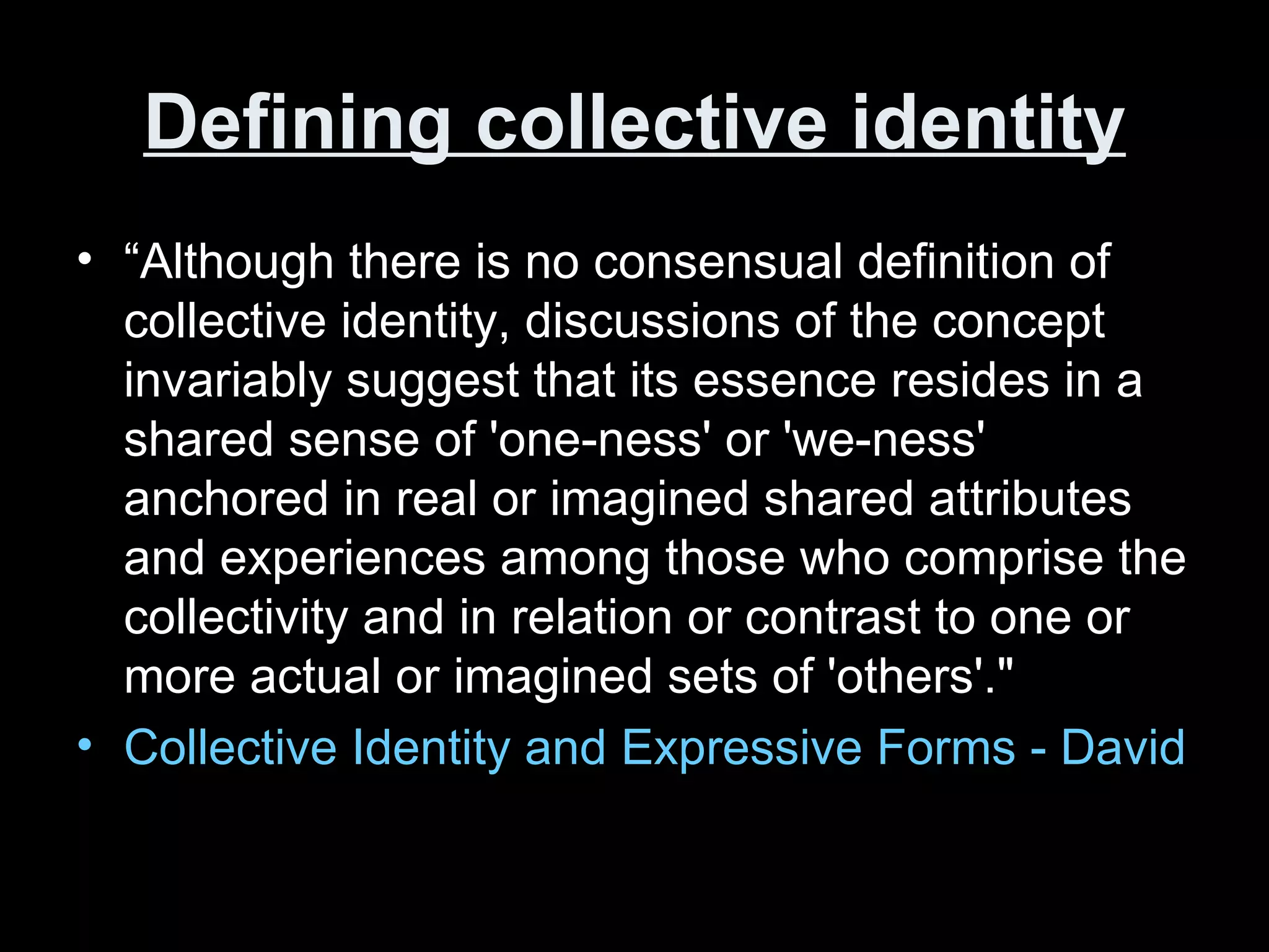 Collective Identity: Lesson 3 | PPT