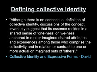 Collective Identity: Lesson 3 | PPT