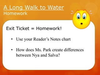 A Long Walk to Water - Lssn 3 | PPTX