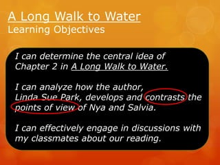 A Long Walk to Water - Lssn 3 | PPT