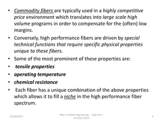 High performance fibres | PDF