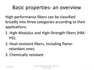 High performance fibres | PDF