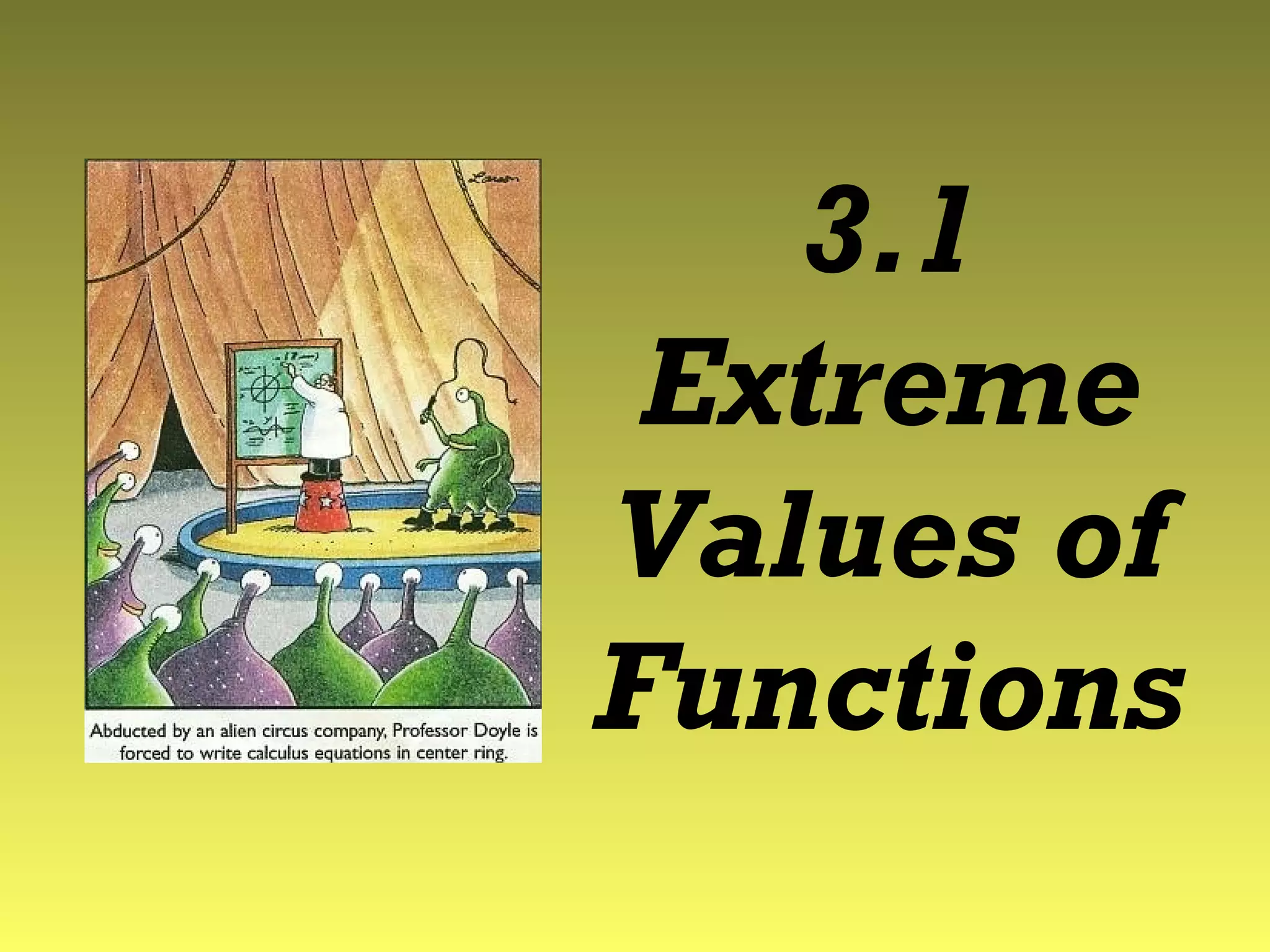 3.1 Extreme Values of Functions | PPT