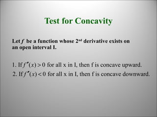 Lesson 3.3 3.4 - 1 st and 2nd Derivative Information | PPT