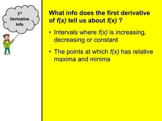 Lesson 3.3 First Derivative Information | PPTX