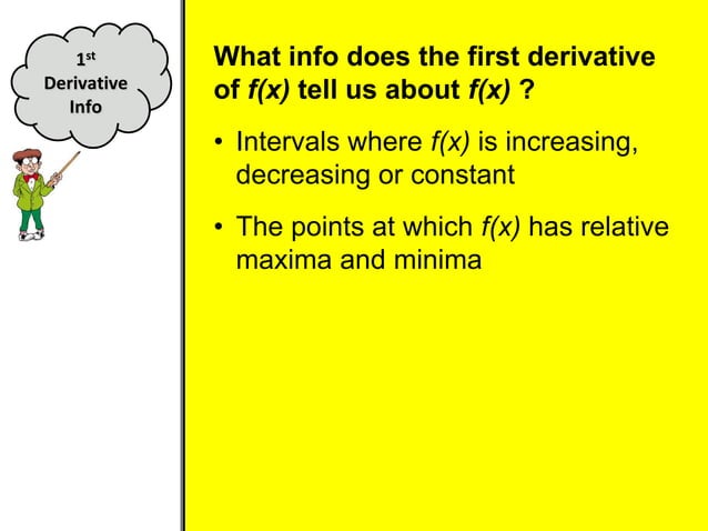 Lesson 3.3 First Derivative Information | PPTX