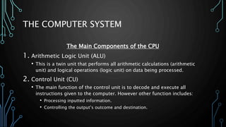 Lesson 3.0 basic parts and functions of computer | PPTX