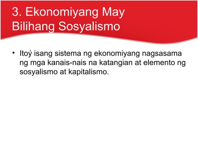 Mga Sistemang Pang-Ekonomiya | PPT