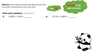 Lesson 3.2 compute with multi digit decimals | PPTX
