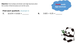 Lesson 3.2 compute with multi digit decimals | PPTX