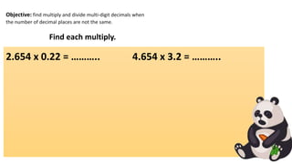 Lesson 3.2 compute with multi digit decimals | PPTX