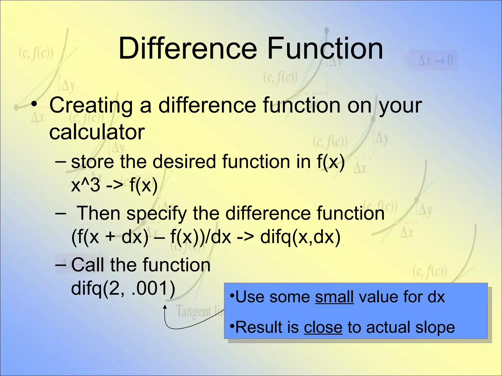 Lesson3.1 The Derivative And The Tangent Line | PPT