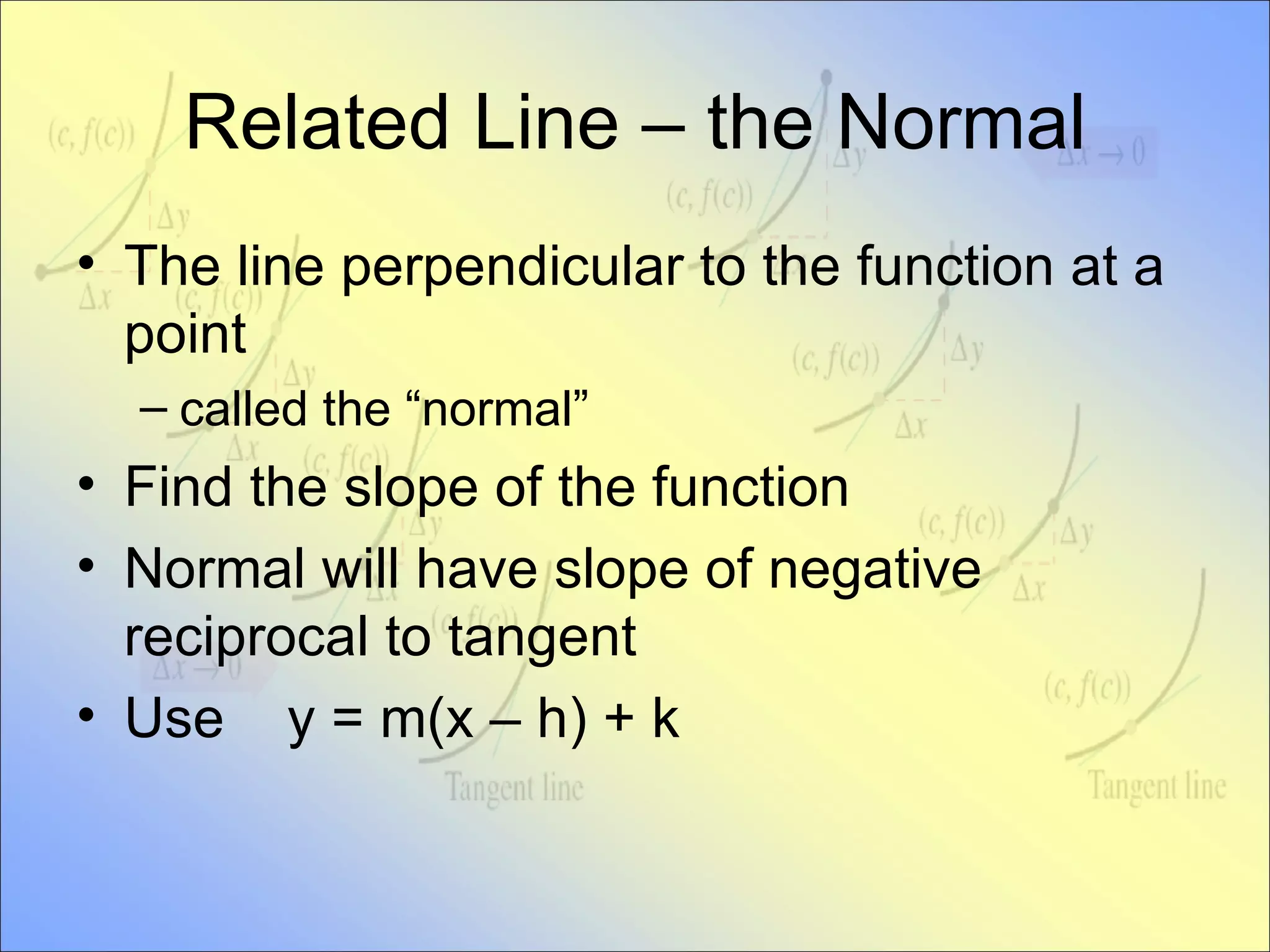 Lesson3.1 The Derivative And The Tangent Line | PPT