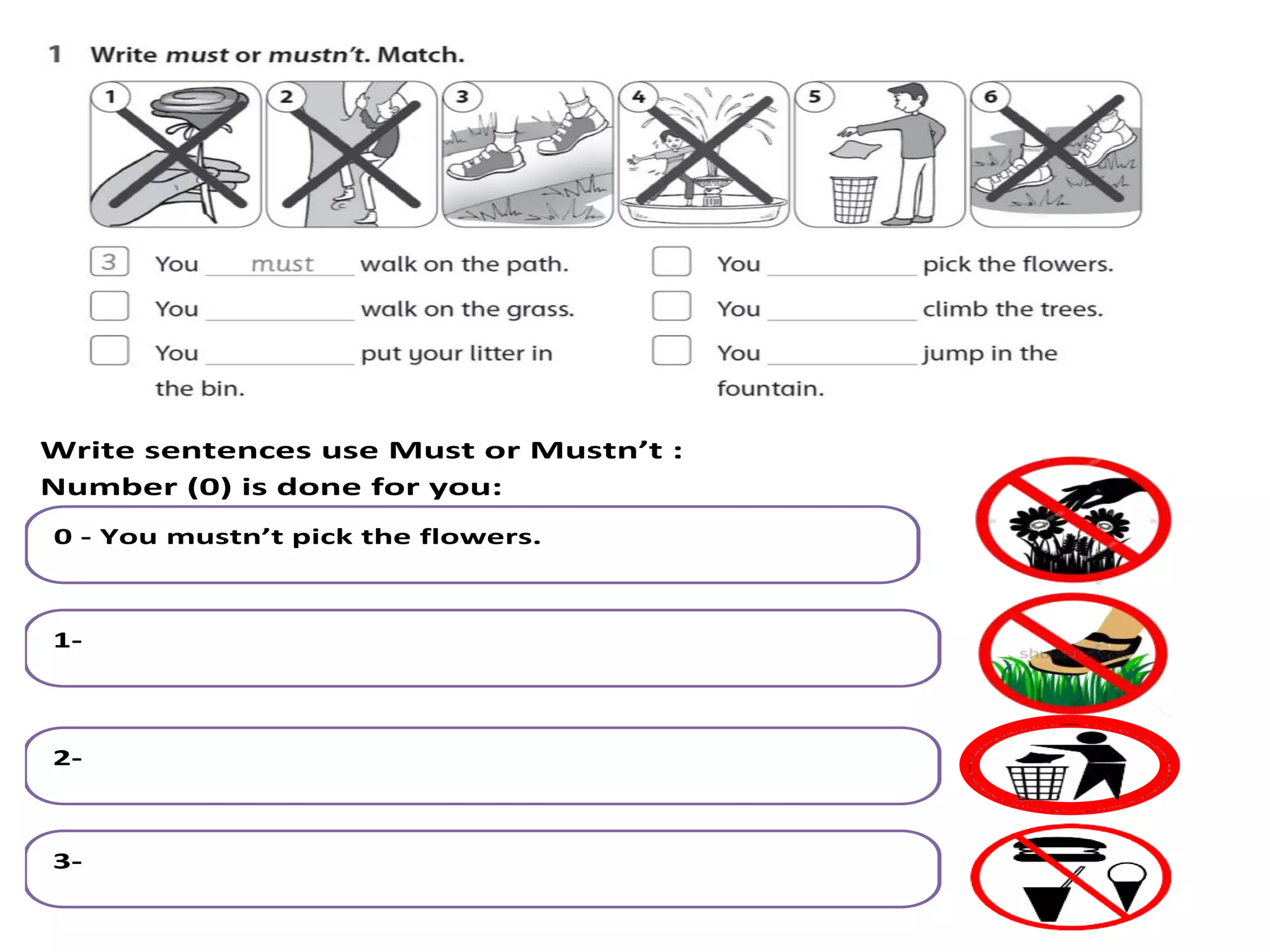 must or mustn't - modal verbs - class rules | PPTX