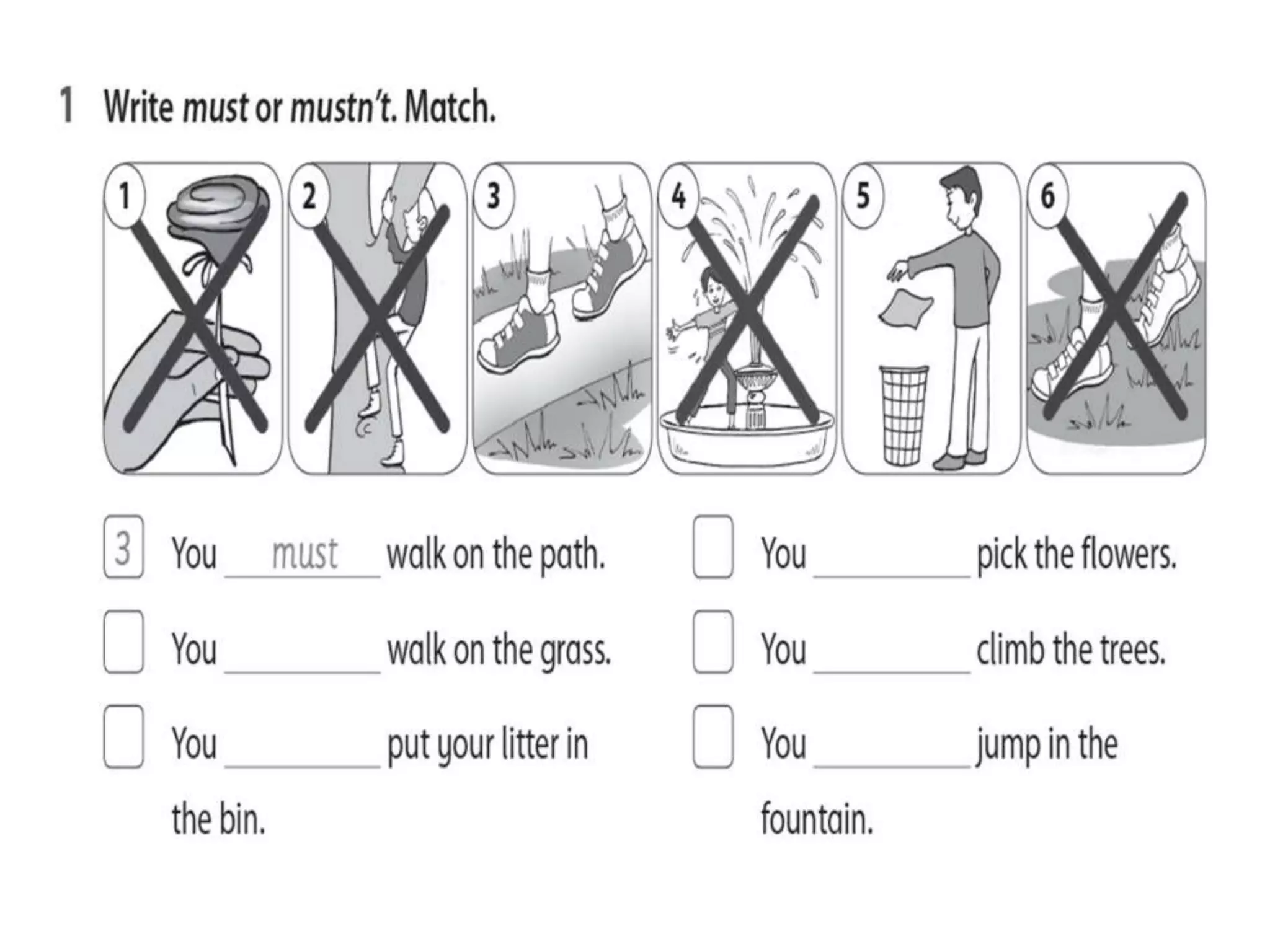 must or mustn't - modal verbs - class rules | PPTX