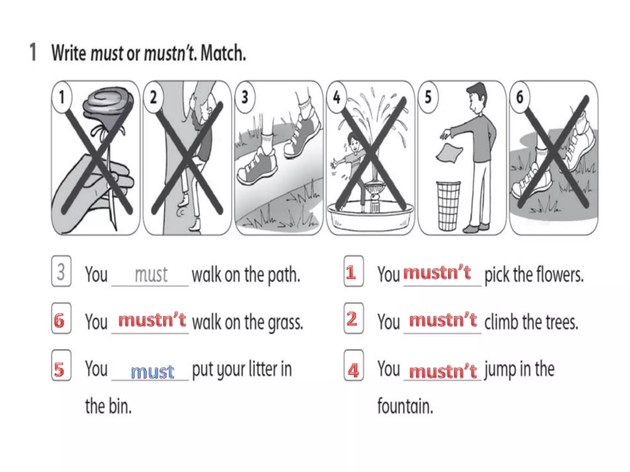 must or mustn't - modal verbs - class rules | PPTX
