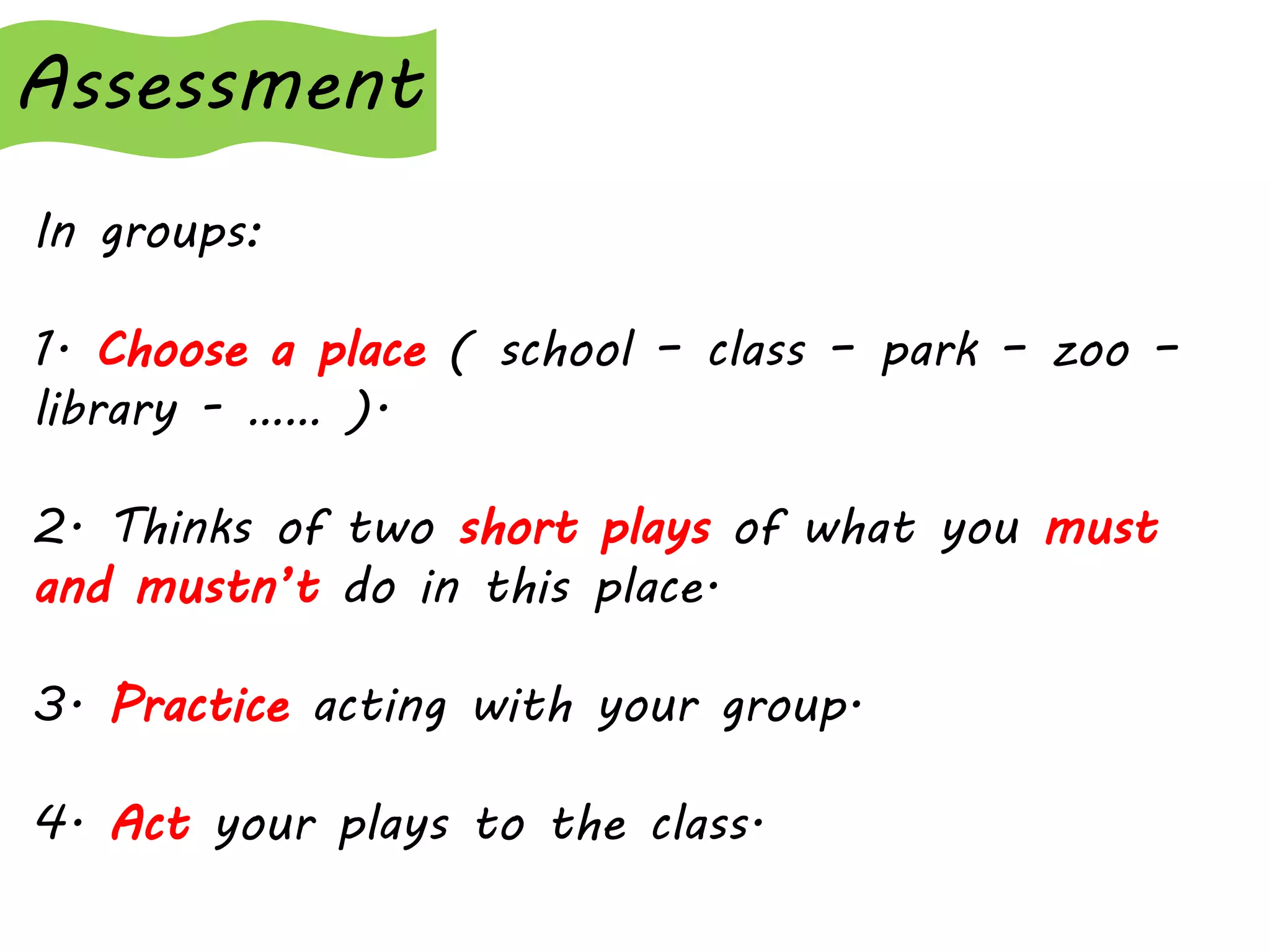 must or mustn't - modal verbs - class rules | PPTX