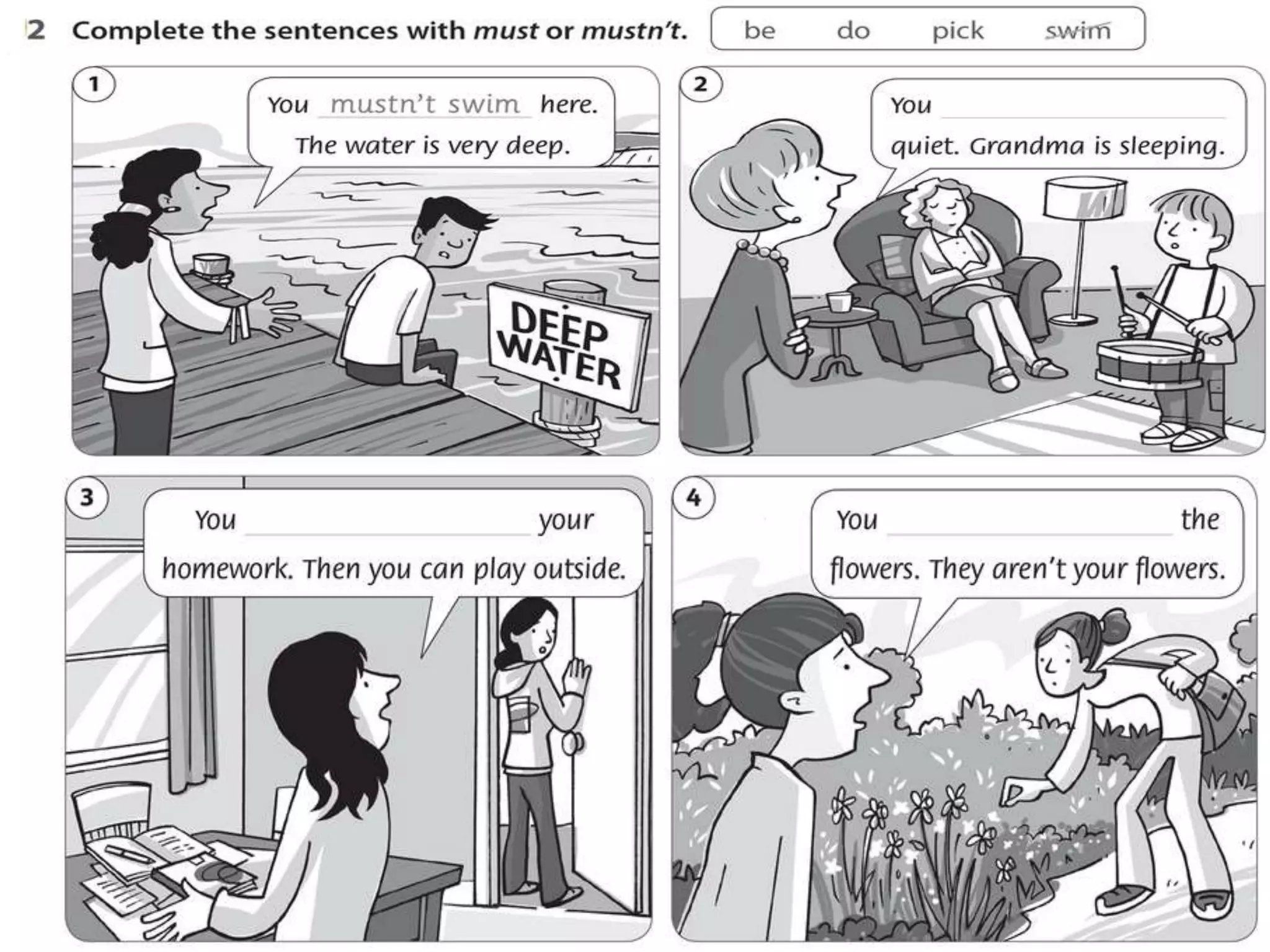 must or mustn't - modal verbs - class rules | PPTX