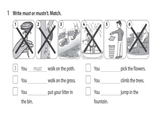 must or mustn't - modal verbs - class rules | PPTX