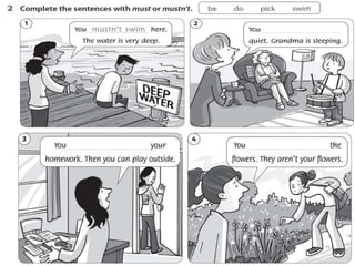 must or mustn't - modal verbs - class rules | PPTX